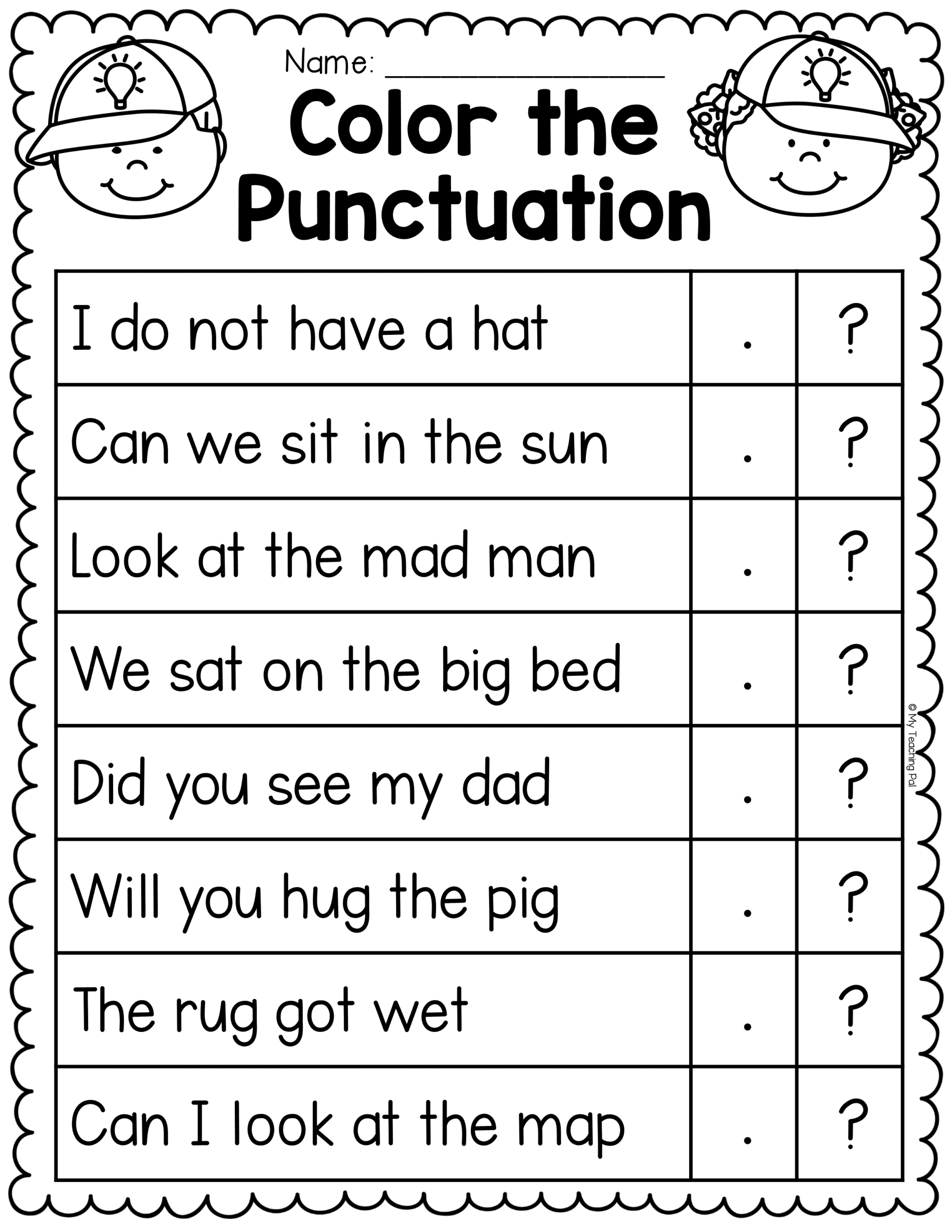 Kindergarten Grammar Worksheets - MEGA PACK - My Teaching Pal