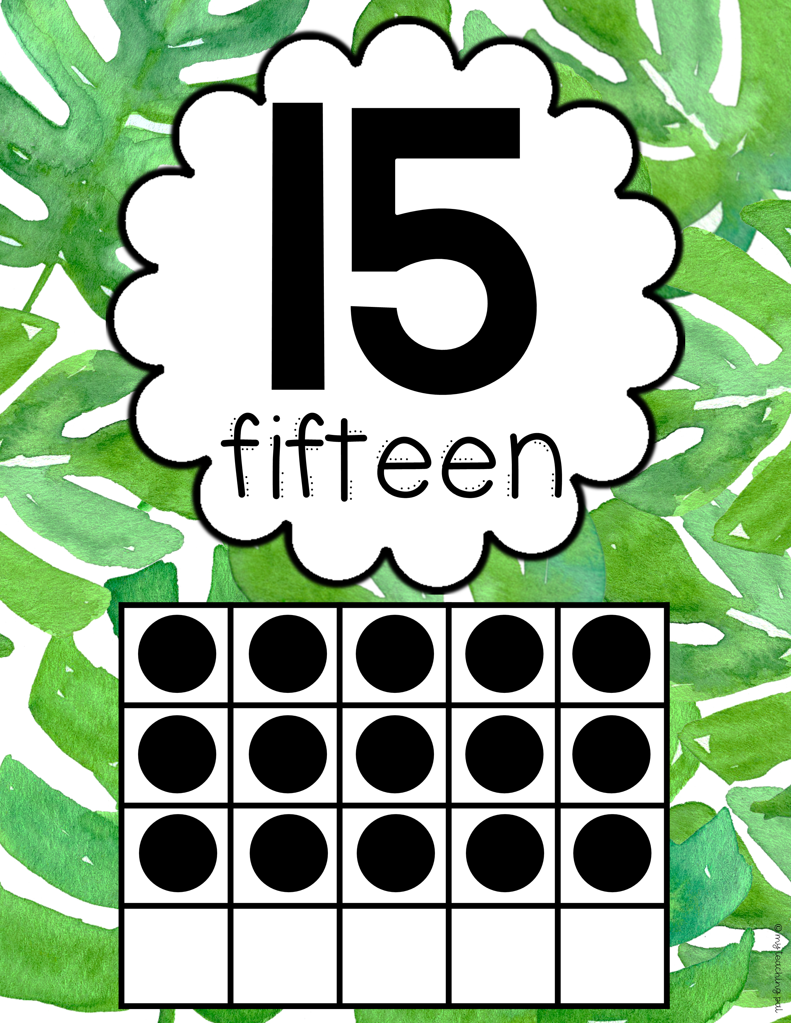 FREE Tropical Number Posters to 20 - Classroom Decor - My Teaching Pal
