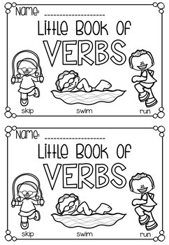 Little Book of Verbs - Half Page Printable Worksheet Booklet - My ...