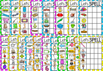 Spelling Literacy Center Activity BUNDLE - Let's Spell CVC CVCC CCVC ...