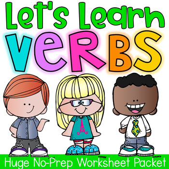 Verbs Printable Worksheet Pack - Kindergarten First Second Grade - My ...