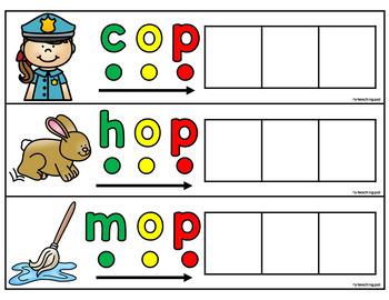 CVC Decoding Strips - Reading Decodable CVC Words Literacy Center - My ...