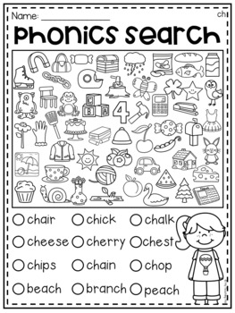 Read and Find Phonics I Spy Worksheets - CVC, Long Vowels, Digraphs and ...