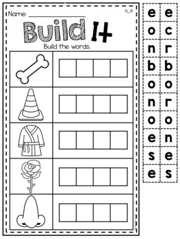 Build It Phonics Worksheets - CVC, Long Vowels, Digraphs, Blends & More ...