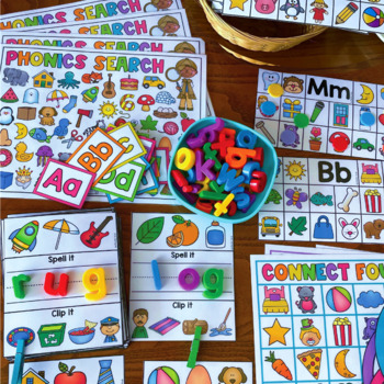Beginning Sound Centers - Kindergarten Phonics Games - My Teaching Pal