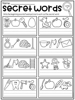 Secret Words Worksheets - CVC, Short Vowels and Long Vowels - My ...
