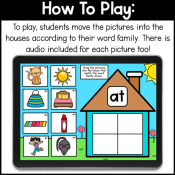 CVC Word Family Houses - Digital Task Cards - Boom Cards - My Teaching Pal