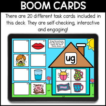 CVC Word Family Houses - Digital Task Cards - Boom Cards - My Teaching Pal