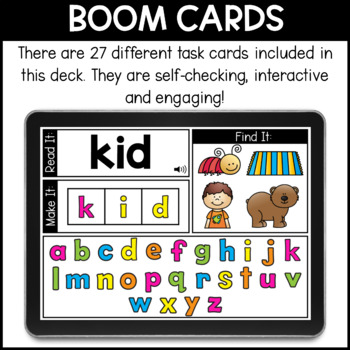 Spell a CVC Word (SHORT I) - Digital Task Cards - Boom Cards - My ...