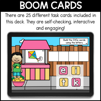 Spelling CVCe Words - Digital Task Cards - Boom Cards - My Teaching Pal