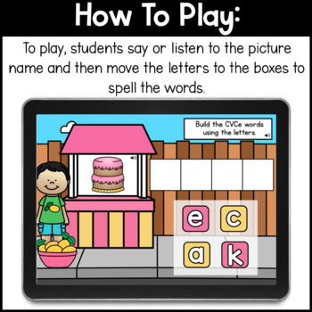 Spelling CVCe Words - Digital Task Cards - Boom Cards - My Teaching Pal