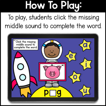 Missing Middle Sounds - Digital Task Cards - Boom Cards - My Teaching Pal