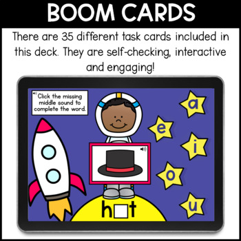 Missing Middle Sounds - Digital Task Cards - Boom Cards - My Teaching Pal