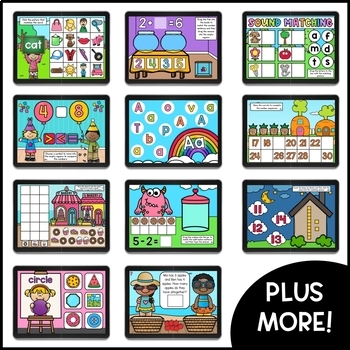 Kindergarten Digital Boom Learning Games - Math and Literacy - My ...