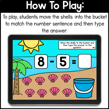Subtraction to 10 - Digital Task Cards - Boom Cards - My Teaching Pal
