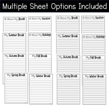 Back to School Suitcase Writing Craftivity - My Teaching Pal