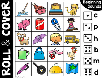 CVC Roll and Cover - Literacy Center - My Teaching Pal