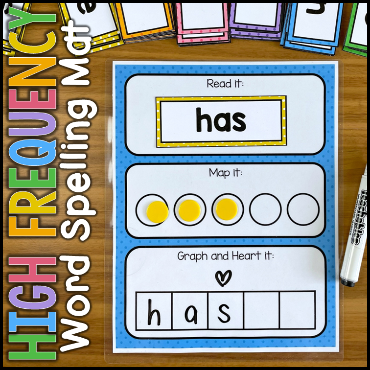 Heart Word Spelling Center - High Frequency Words - My Teaching Pal