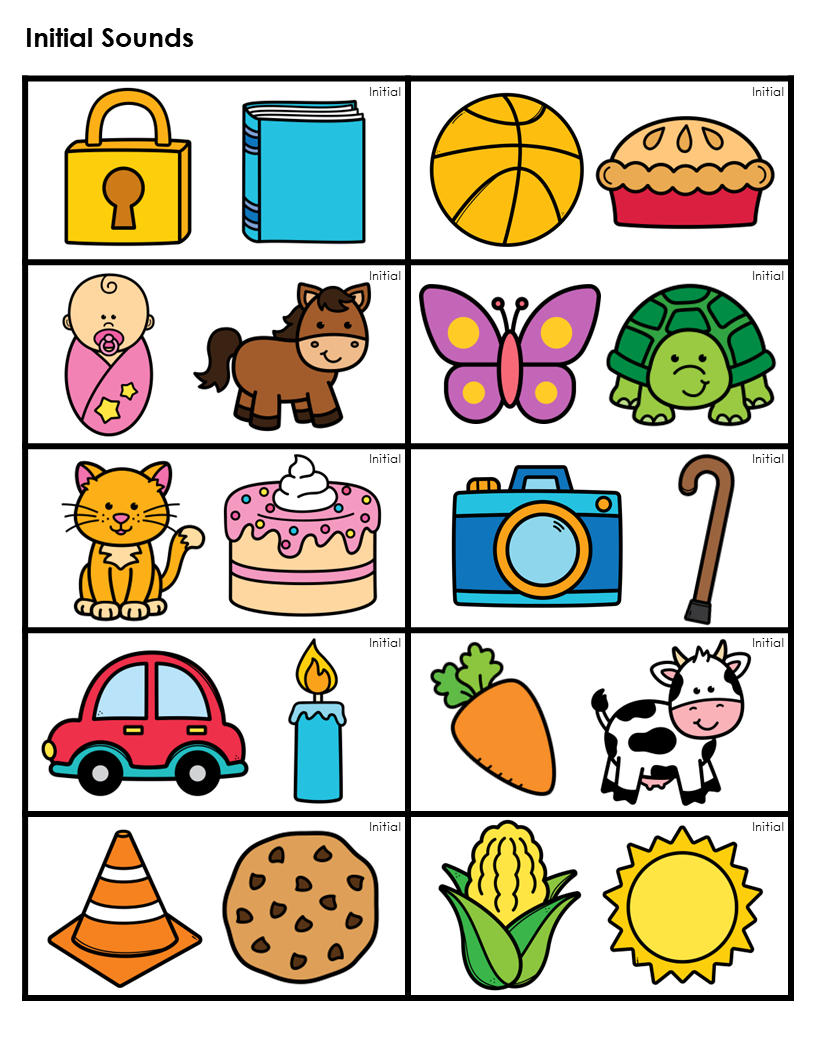 Phonemic Awareness Center - Same Sound - Initial, Medial and Final ...