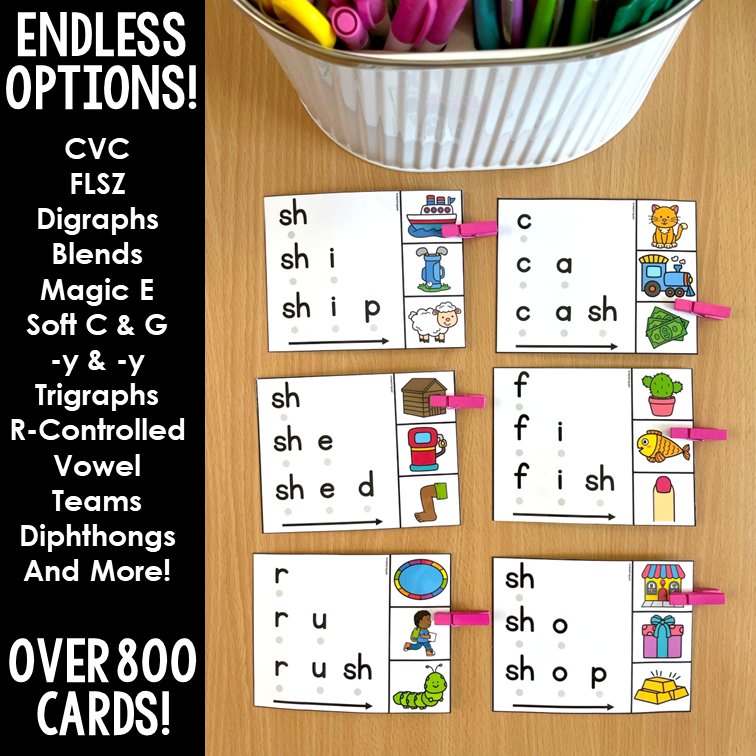 Blending & Segmenting Phoneme Cards - Reading Decodable Words - (SoR ...