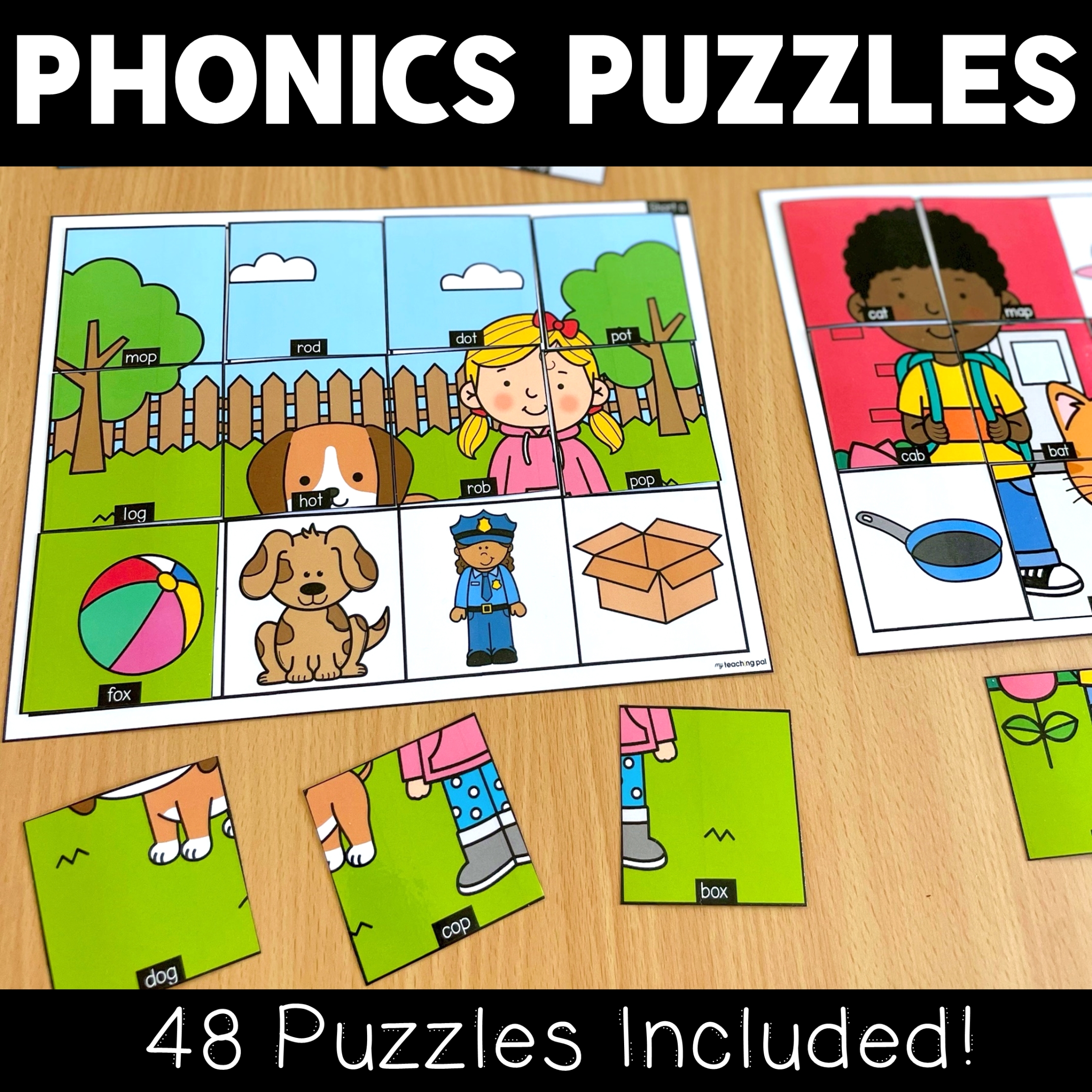 Phonics Puzzles - Word Puzzles with Decodable Words - Science of ...