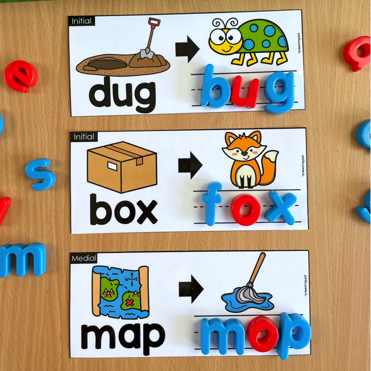 Phoneme Substitution Cards - Phonemic Awareness Center - My Teaching Pal