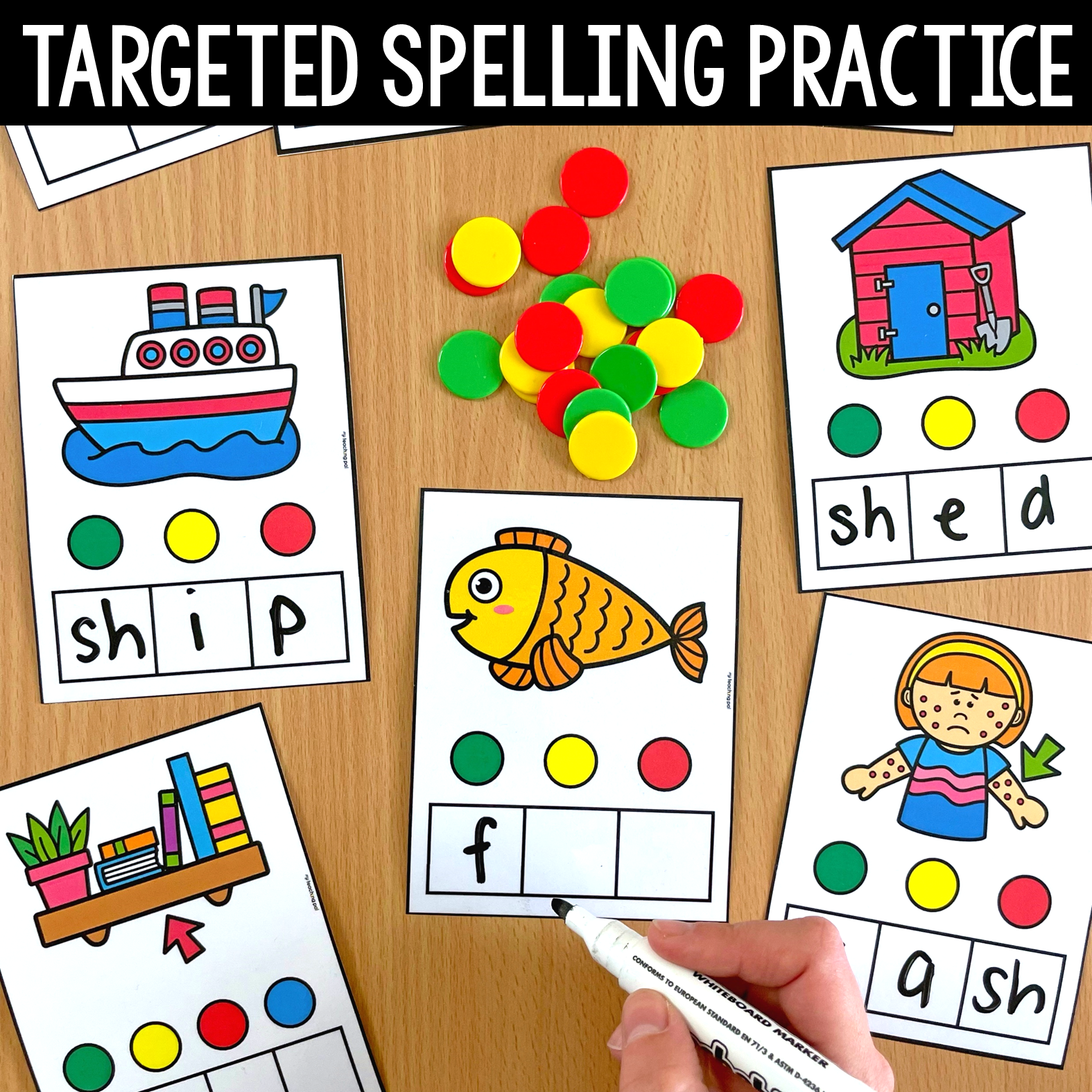 Phoneme Grapheme Word Mapping Cards - Spelling Activity - Science of ...