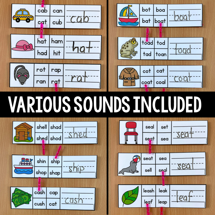 Lookalike Words Center - Decodable Words Phonics Center - My Teaching Pal