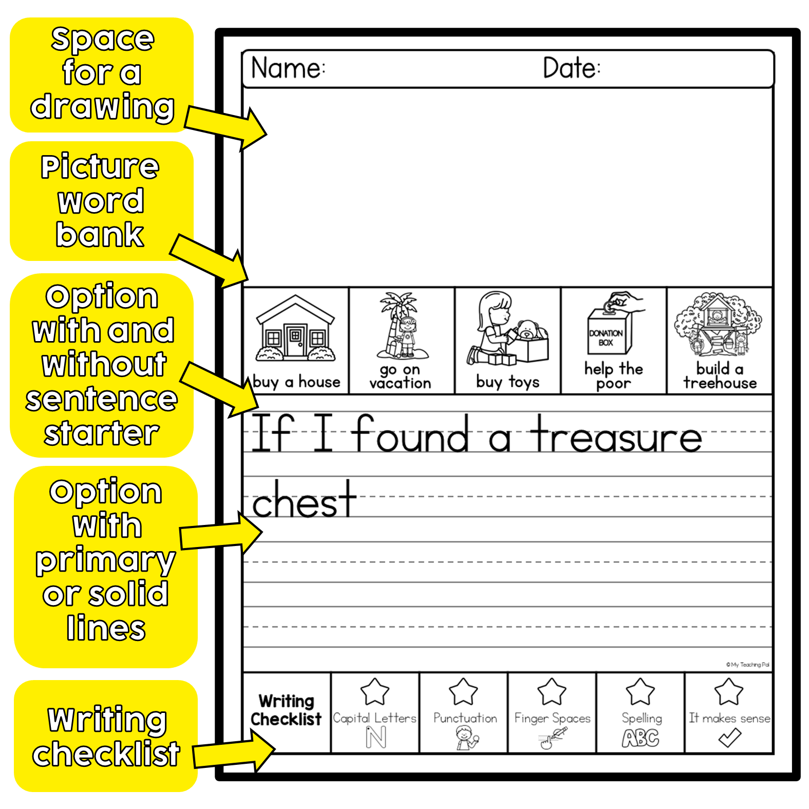 Yearly Seasonal Writing Bundle for Kindergarten and First Grade Writing ...