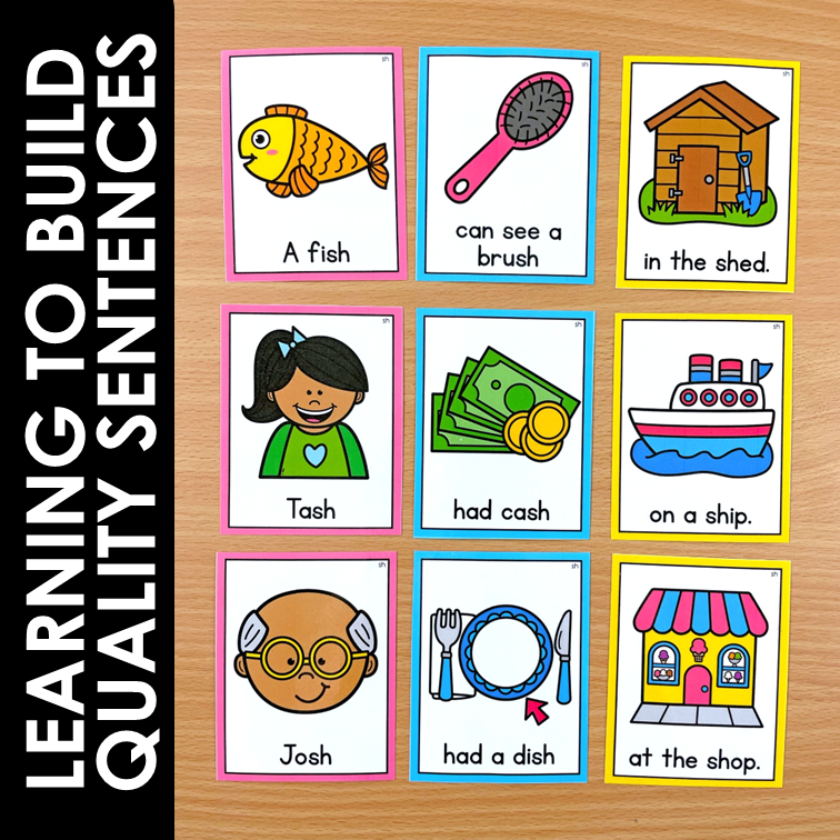 Silly Sentences - Build a Sentence Center VOL 2 - FLSZ, Digraphs ...