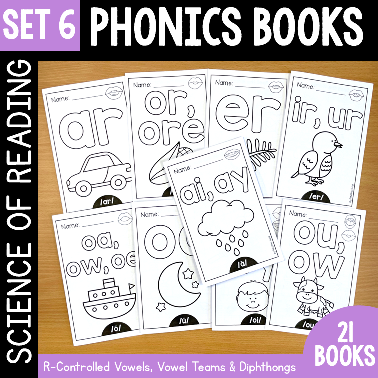 R-Controlled Vowels, Vowel Teams, Diphthongs Phonics Books - SoR ...