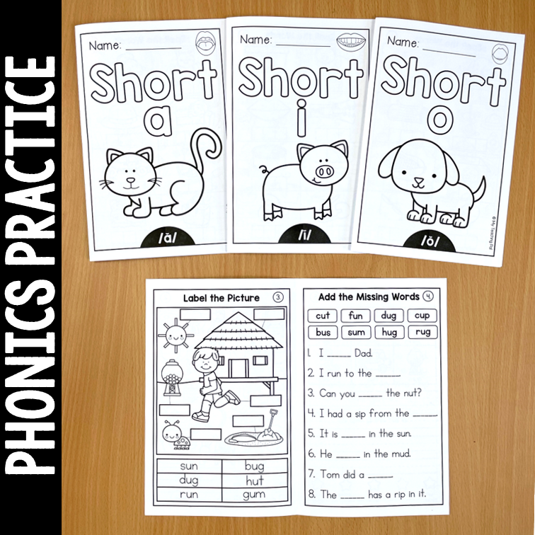 Short Vowels Phonics Books - Science of Reading Aligned (CVC and Blends ...