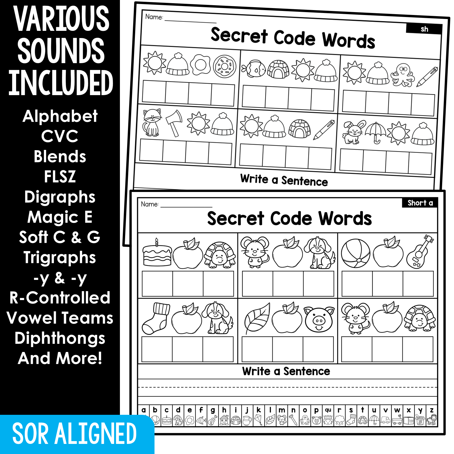 Secret Words Worksheets BUNDLE - Decodable Words - (Science of Reading ...