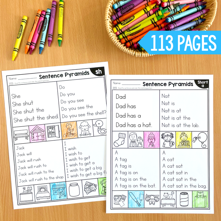 I Spy Sentences Worksheets - Decodable Sentences - Science of Reading ...