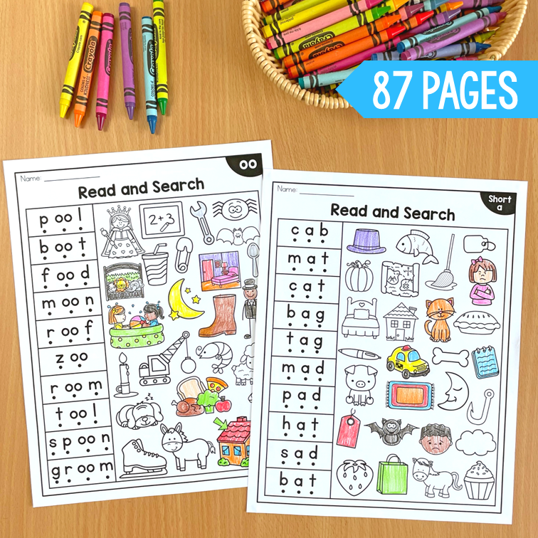 Read and Search I Spy Worksheets BUNDLE - Decodable Words - Science of ...