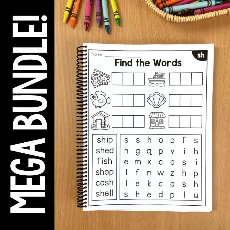 Find the Words Worksheets BUNDLE - Spelling Worksheets - Science of ...