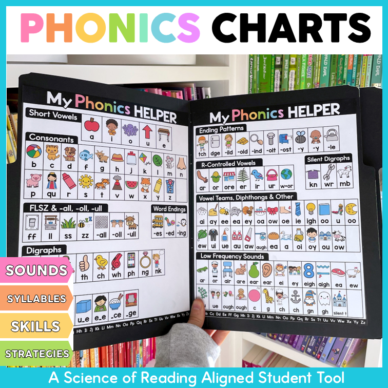 Phonics Reference Charts - Science of Reading File Folder - Sounds ...