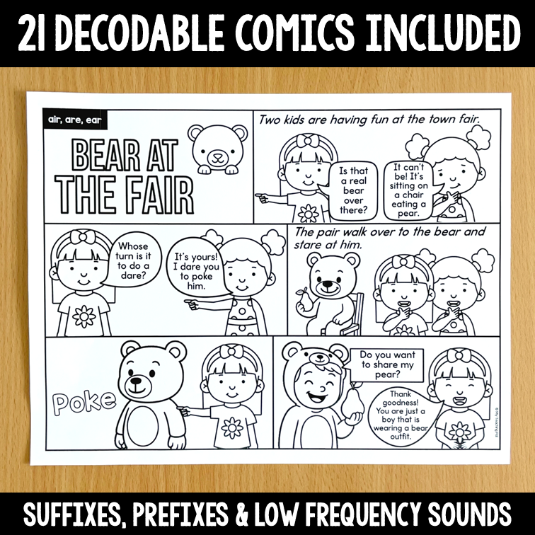 Decodable Comics - Suffixes, Prefixes & Other Sounds- Science of ...