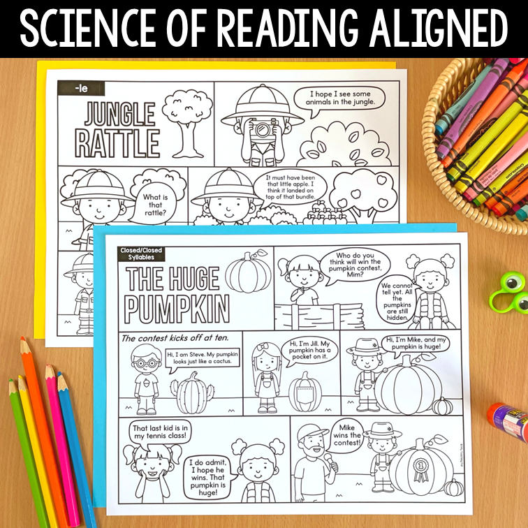 Decodable Comics - Syllables and Ending Patterns - Science of Reading ...