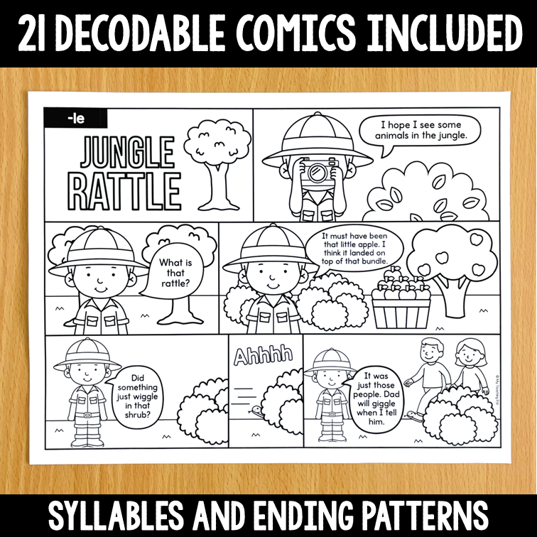Decodable Comics - Syllables and Ending Patterns - Science of Reading ...