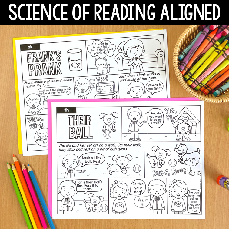 Decodable Comics - Digraphs & FLSZ - Science of Reading - SET 2 - My ...