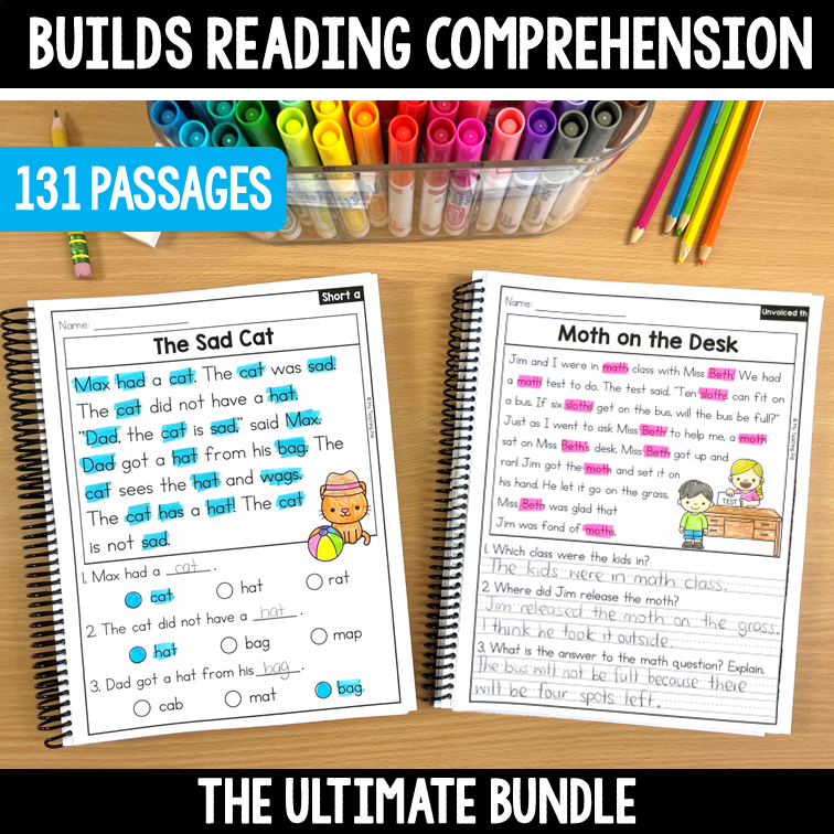 The ULTIMATE Phonics Decodable Reading Comprehension Passages BUNDLE ...