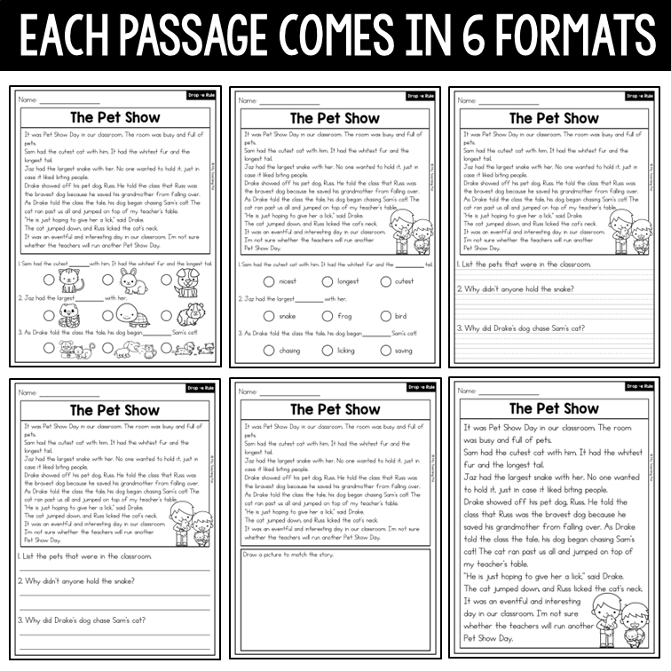 Decodable Reading Comprehension Passages - Suffixes, Prefixes - SoR ...