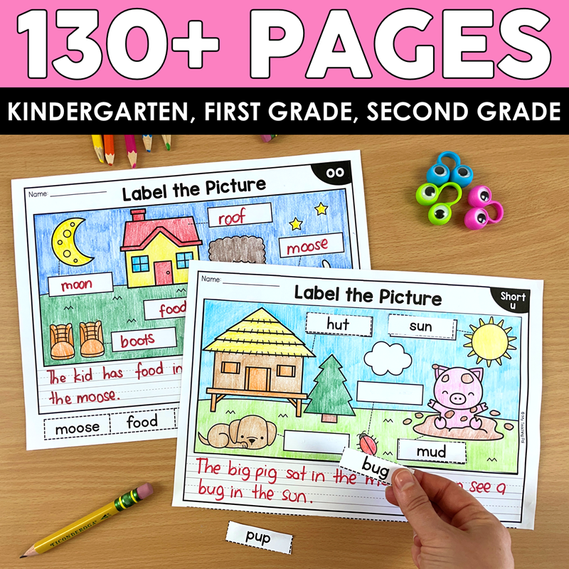 Label and Write Phonics Worksheets BUNDLE - SOR - Sentence Writing ...