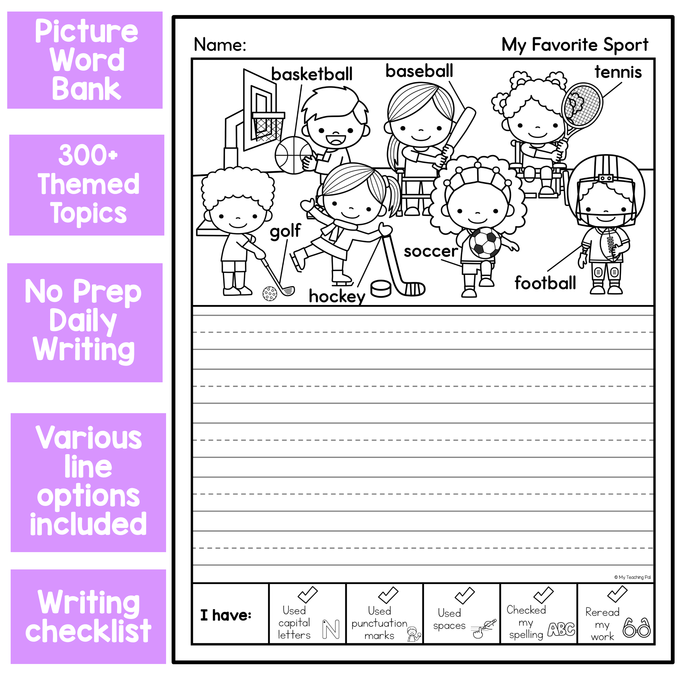Writing Prompts BUNDLE for the WHOLE YEAR - Kindergarten, First and ...