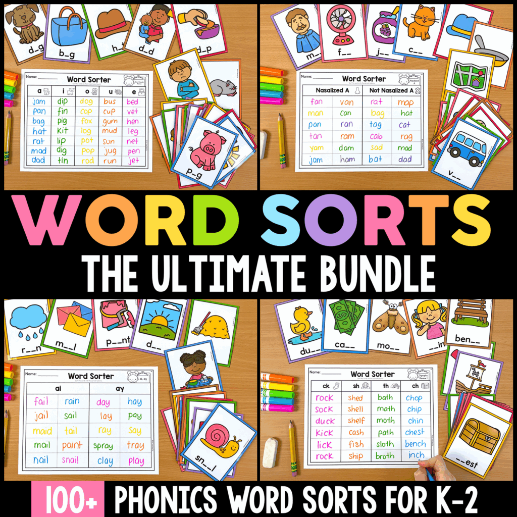 Phonics Word Sorts ULTIMATE BUNDLE - 100+ Centers - Science of Reading ...